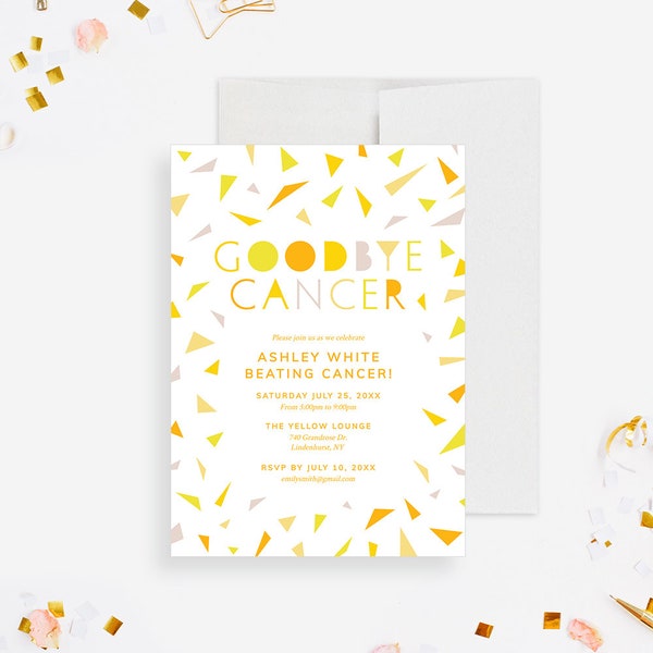 Cancer Free Party Invitation - Etsy