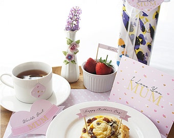 Mother's Day Breakfast in Bed printable DIY kit card