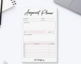 School Assignment Pad - Etsy
