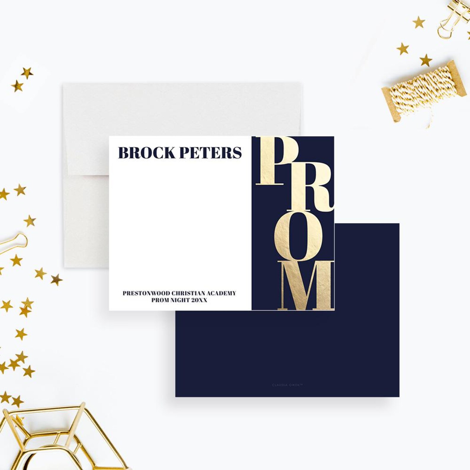 Elegant Prom Night Invitation Card, Junior Senior Prom Invites With ...