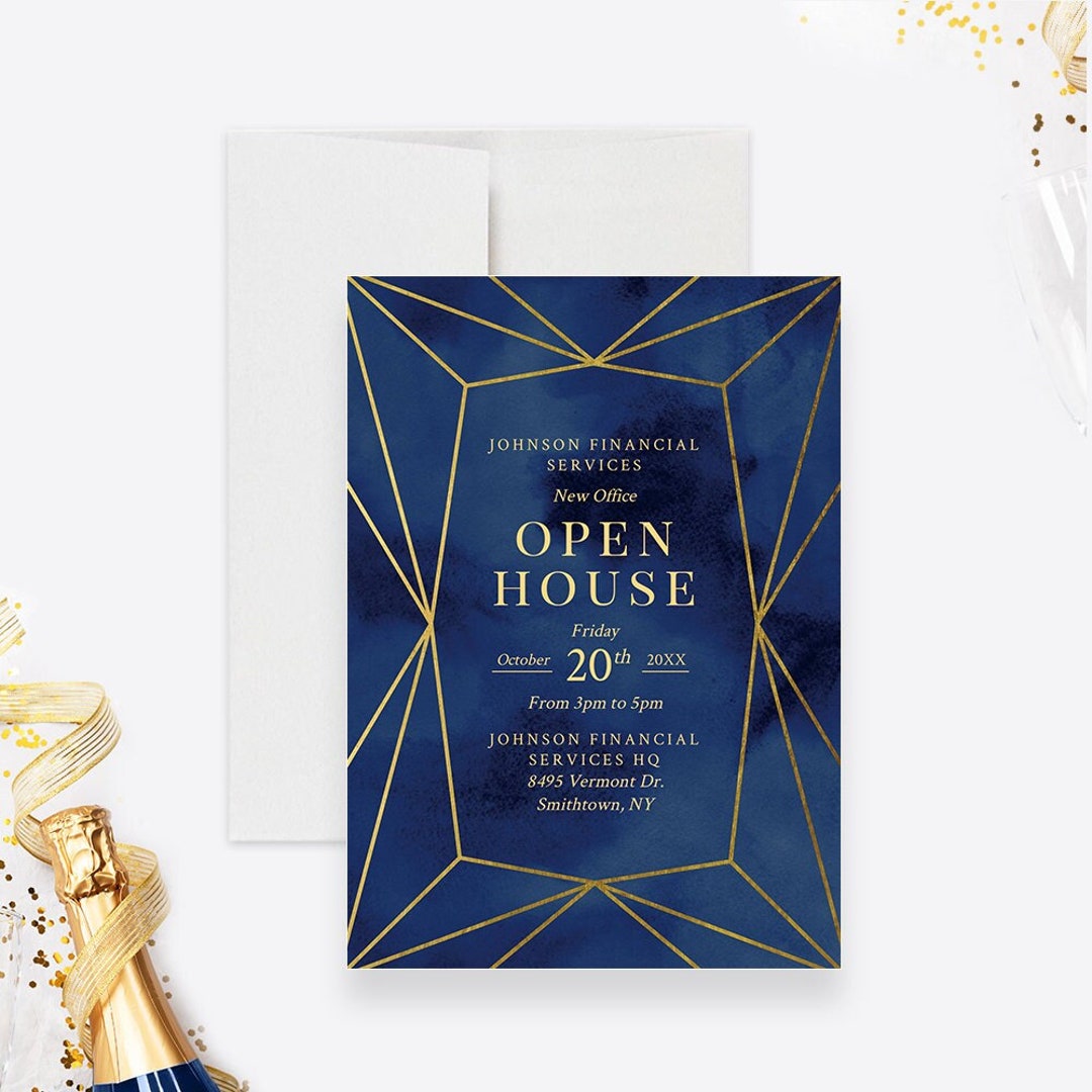 Company Open House Invitation Template, Business Dinner Digital ...