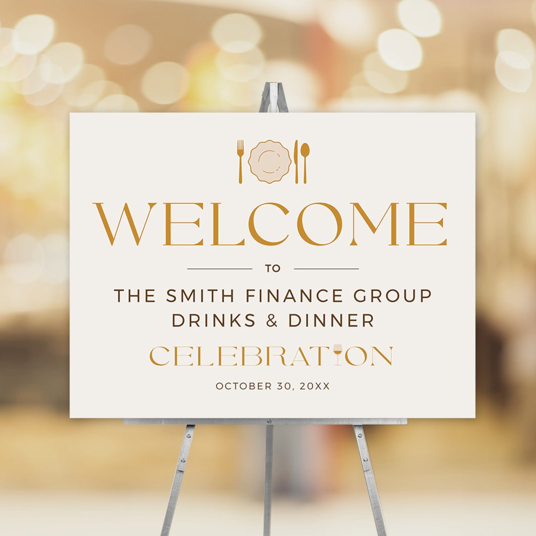 Welcome Sign Template for Dinner Party, Welcome Sign for Personal or ...