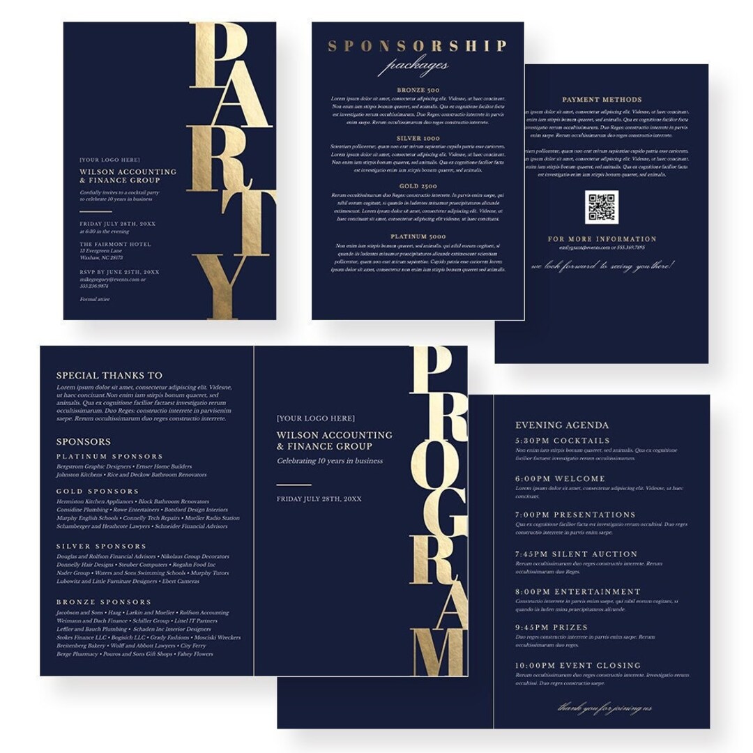 Business Fundraiser Event Printable Invite Digital Download - Etsy