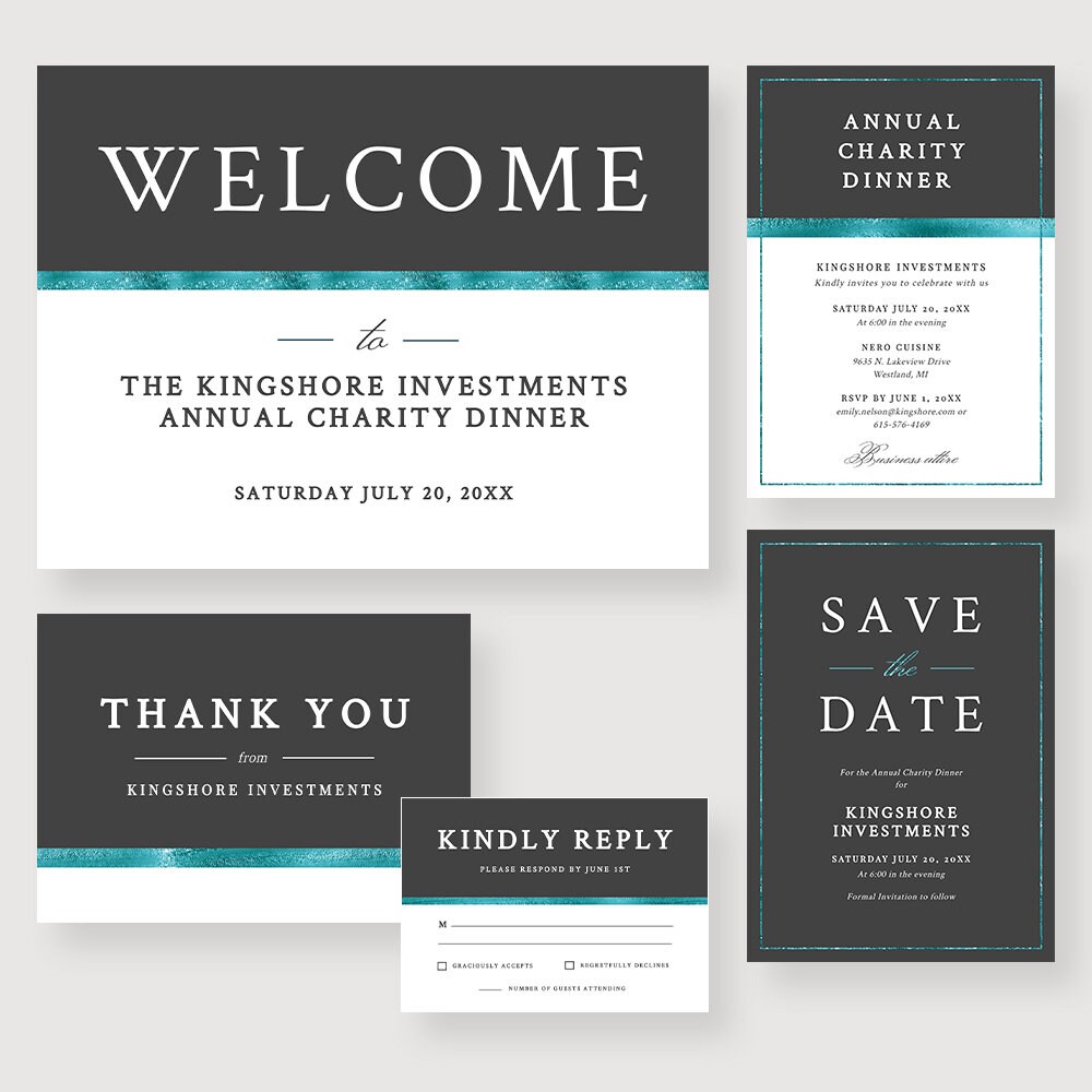 Business Party Editable Template Corporate Event Matching | Etsy