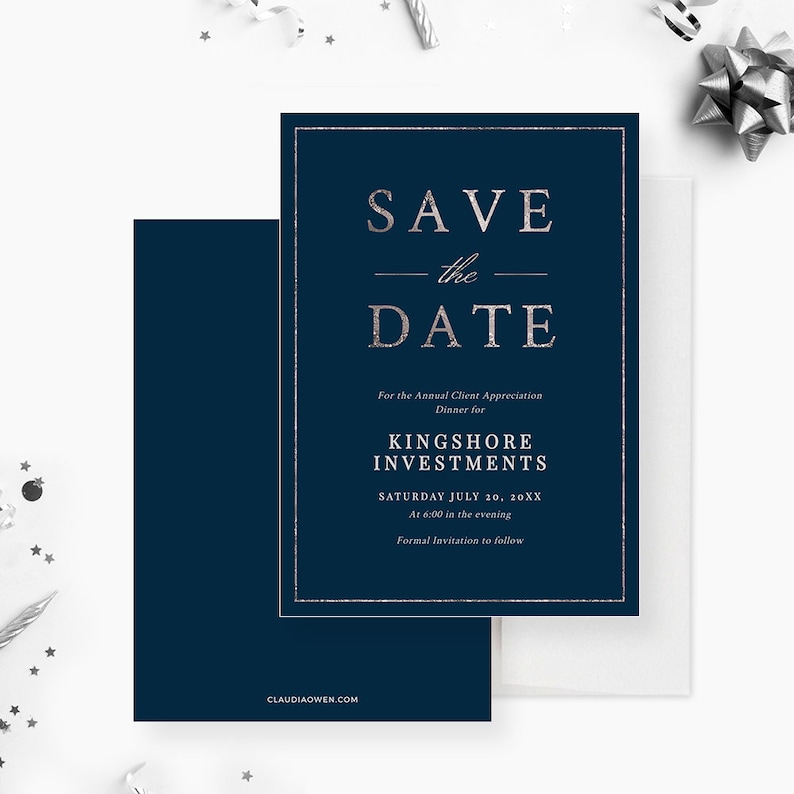 Business Party Invitation Set Editable Template, Corporate Company ...