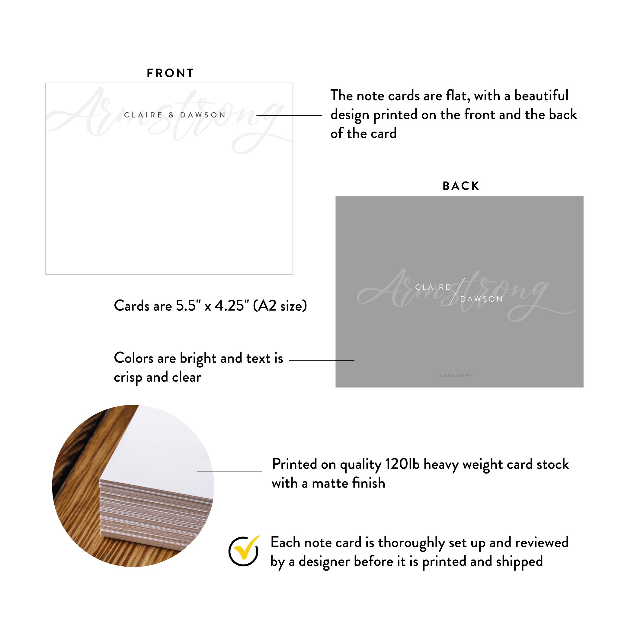 Couple Note Cards With Envelopes, Personalized Couple Stationary Set ...