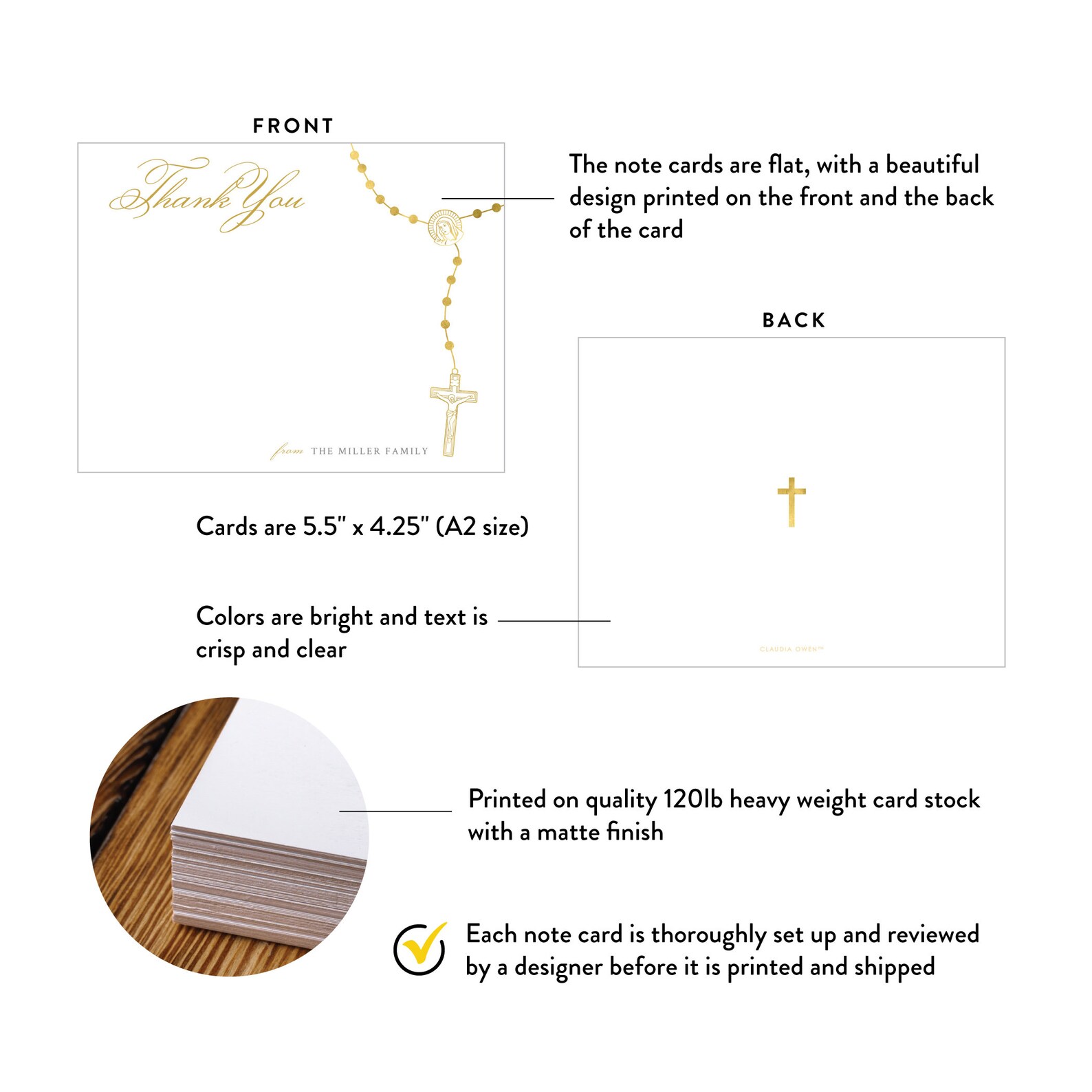 Baptism Thank You Cards, Christening Thank You Cards, Confirmation ...