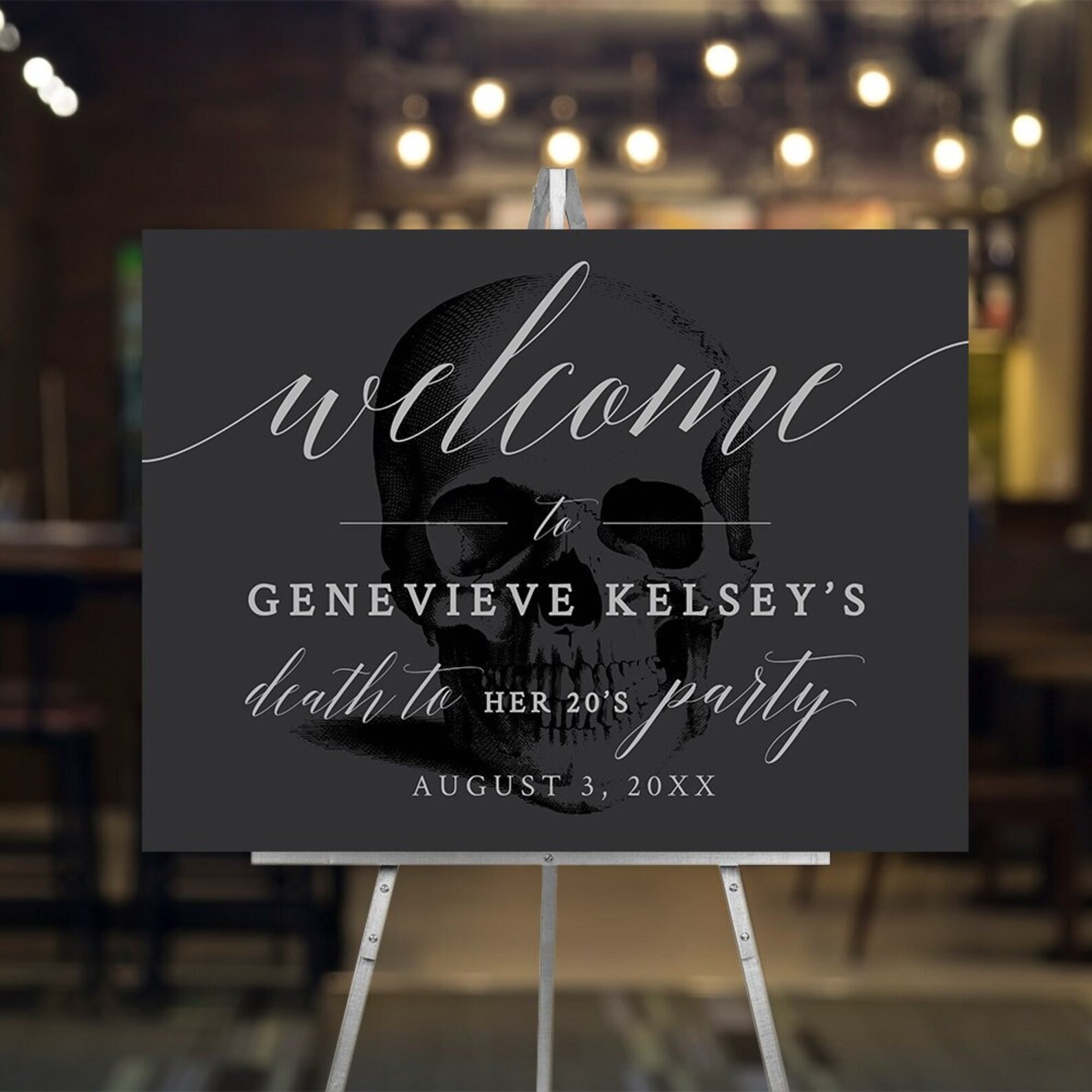 Death to My 20s Party Welcome Sign Editable Template Funeral - Etsy