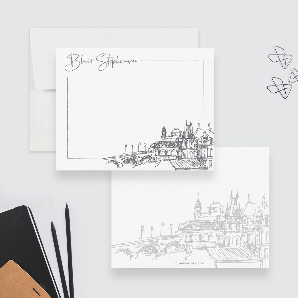 Artistic Note Card for the Office and Business Mediterranean - Etsy