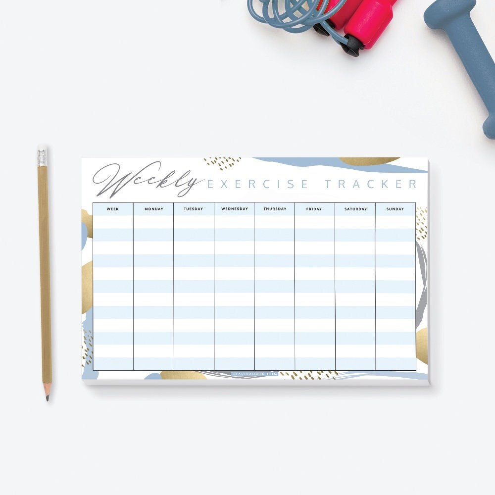 Personalized Workout Log Notepad Custom Exercise Tracker - Etsy