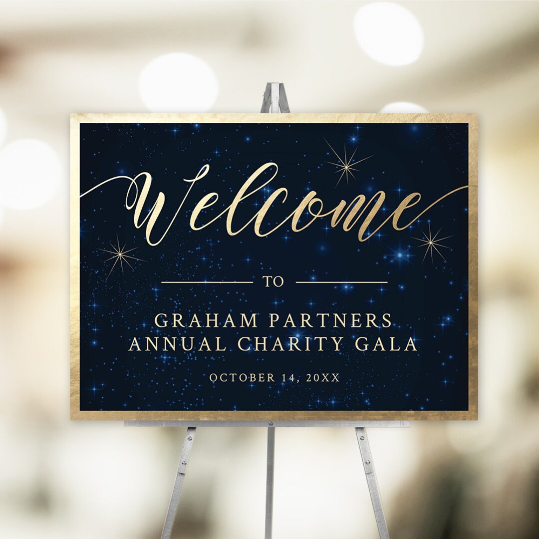 Celestial Welcome Sign Digital Download, Starry Night Birthday Editable ...