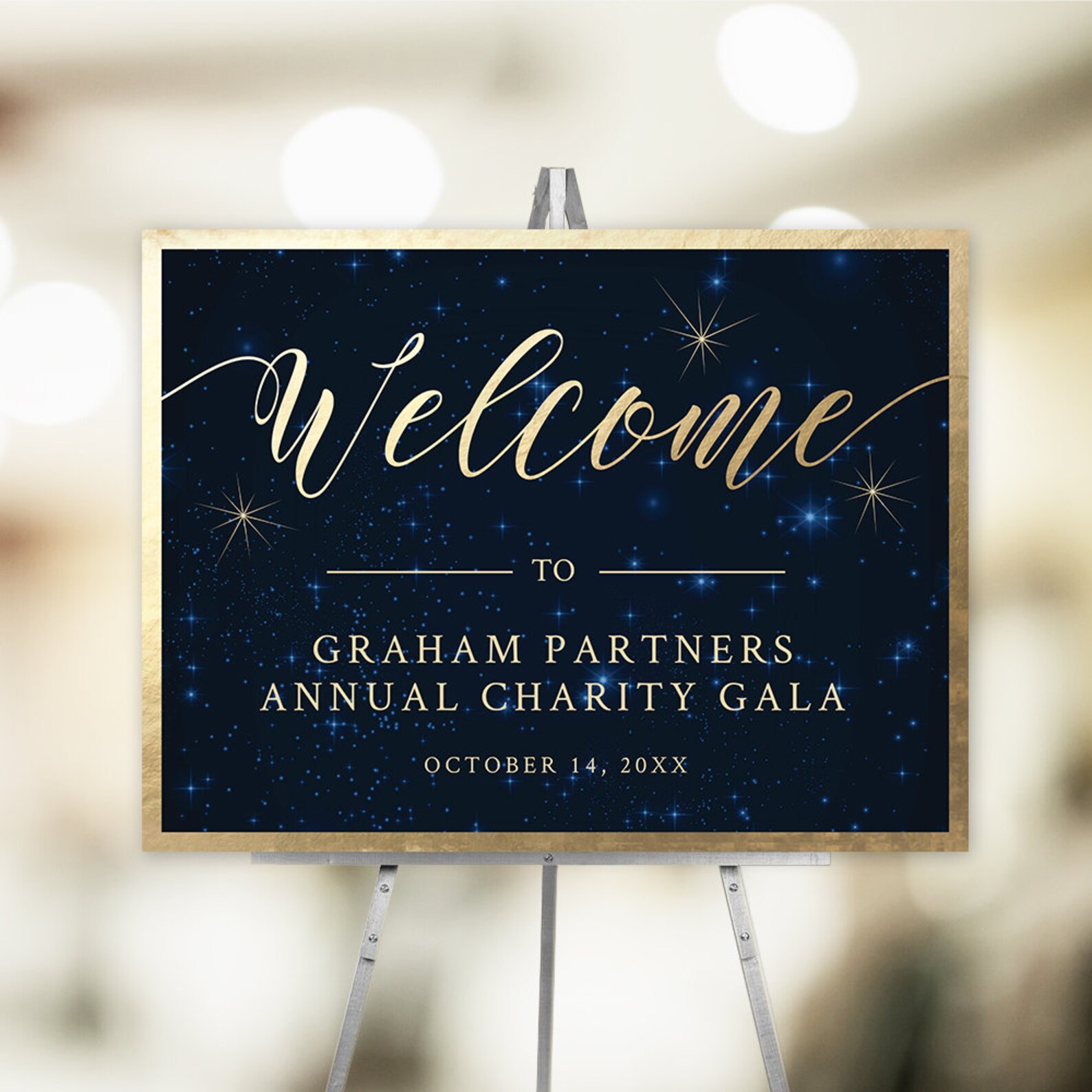 Celestial Welcome Sign Digital Download, Starry Night Birthday Editable ...