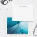 Ice Blue Note Card, Deep Blue Sea Stationery for Adults, Personalized ...