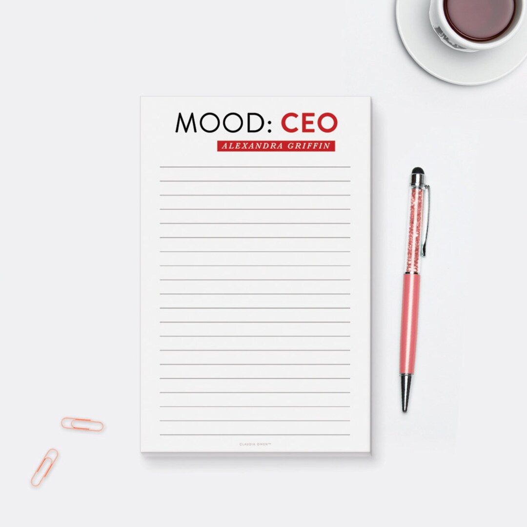 Mood Ceo Notepad Personalized, Motivational Gifts for Women, Boss Lady ...