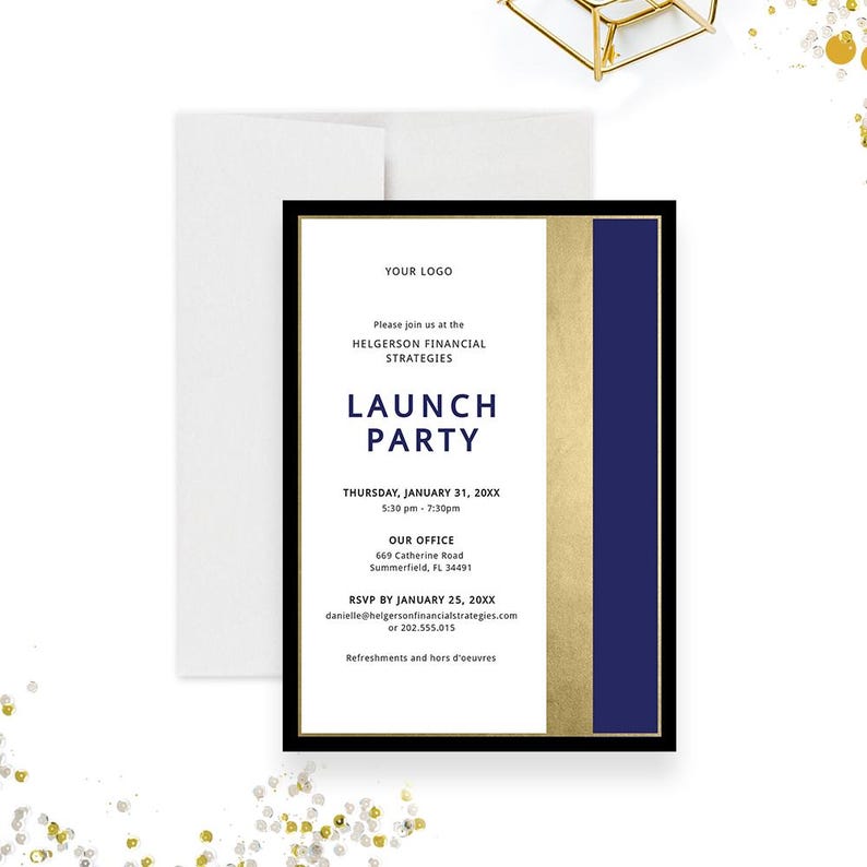 Launch Party Invitation Editable Template, Business Grand Opening ...