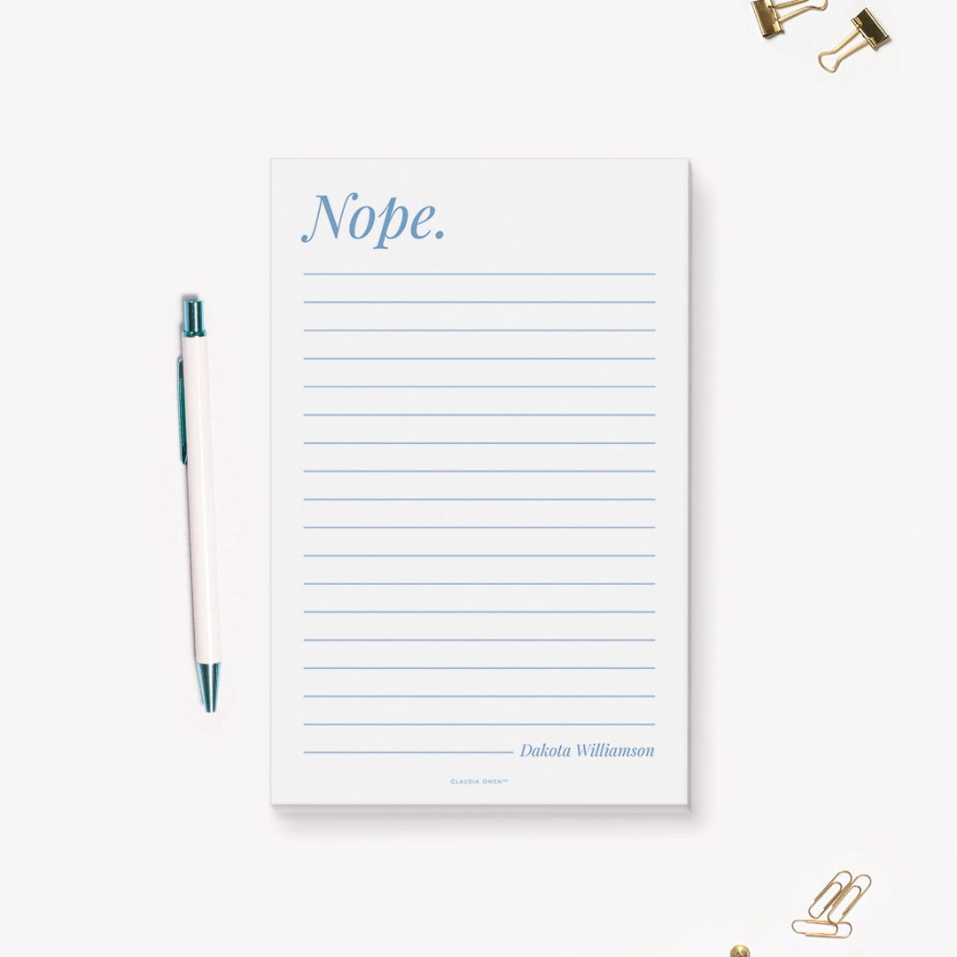 Nope Funny Notepad to Do List, Minimalist Daily Desk Pad Planner ...