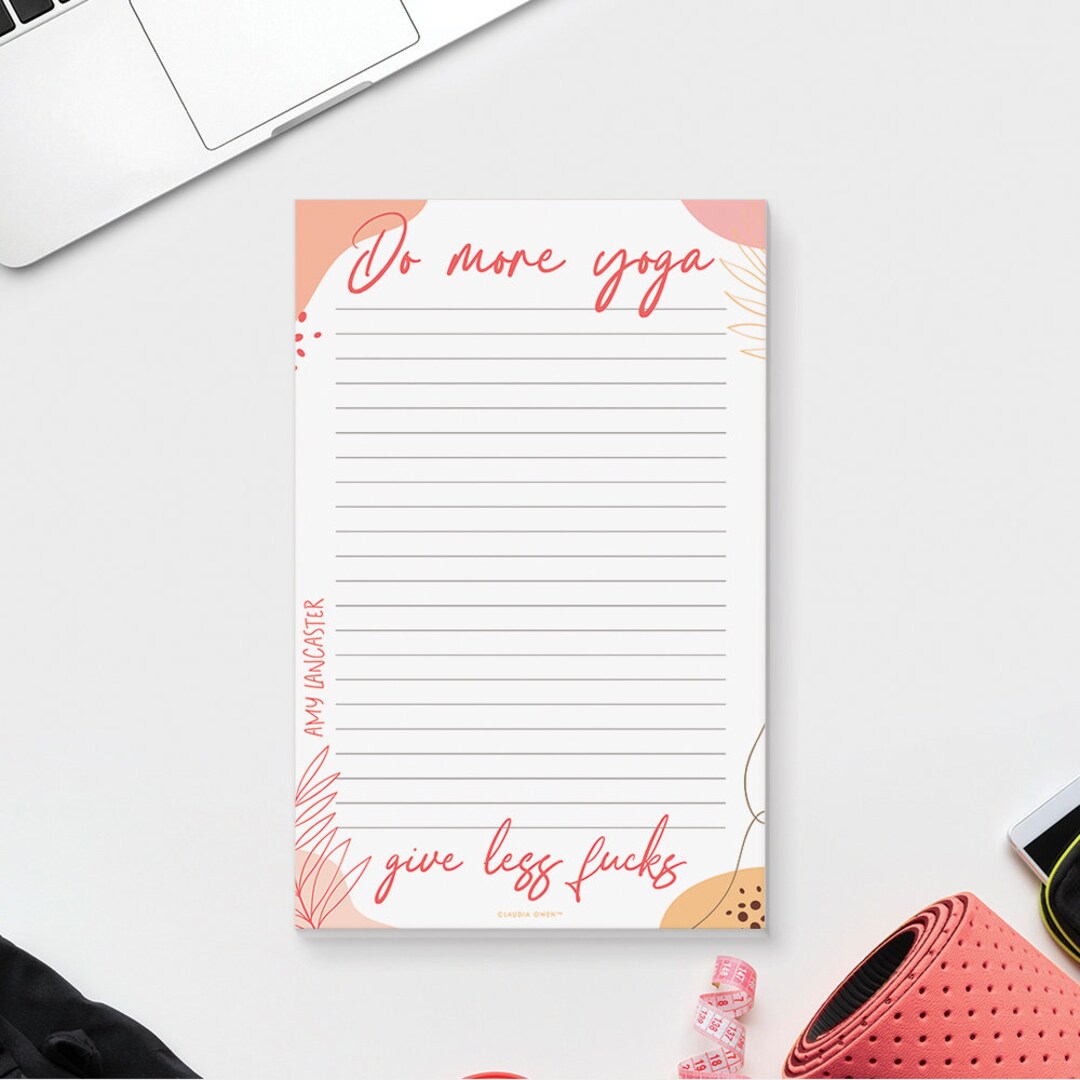 Custom Yoga Notepad, Personalized Yoga Teacher Notepad, Meditation ...
