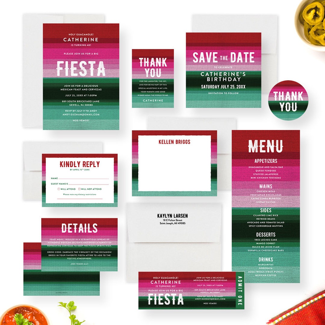 Holy Guacamole Invitation Card, Mexican Themed Birthday Party Invites ...