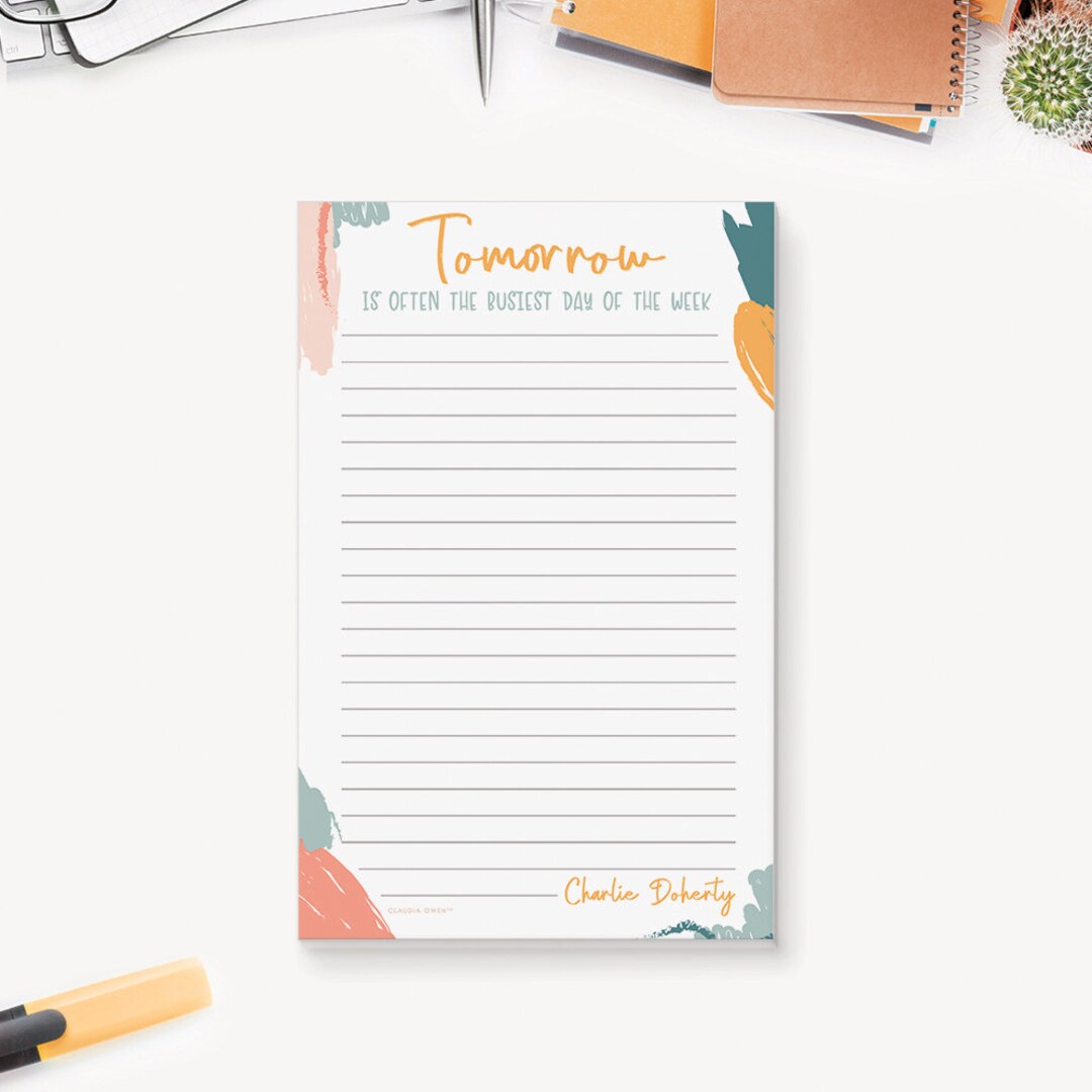 Personalized Fun Procrastination Notepad, Funny Office Gift for ...