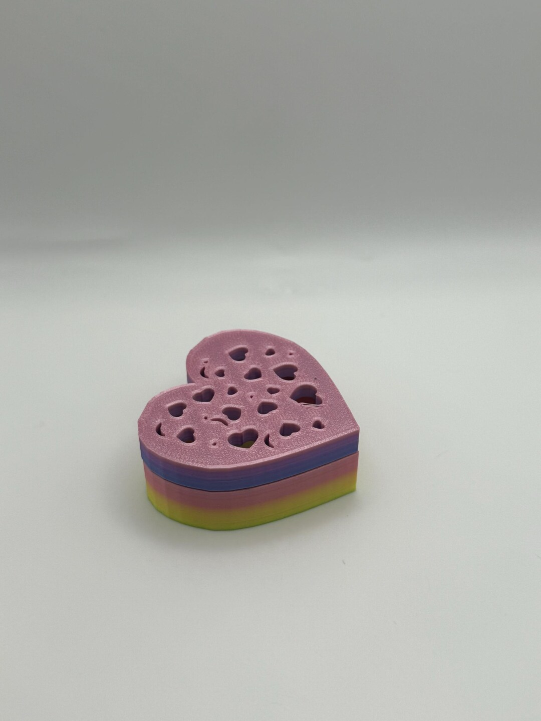 Fused Glass Heart Storage Box – 3D Printed Heart-shaped Gift Box for ...