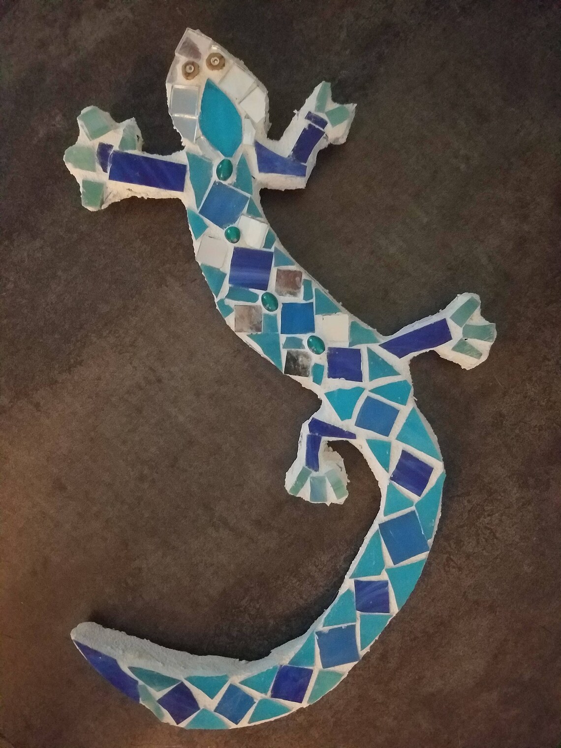 Stained Glass Mosaic Lizard Outdoor Garden Art - Etsy
