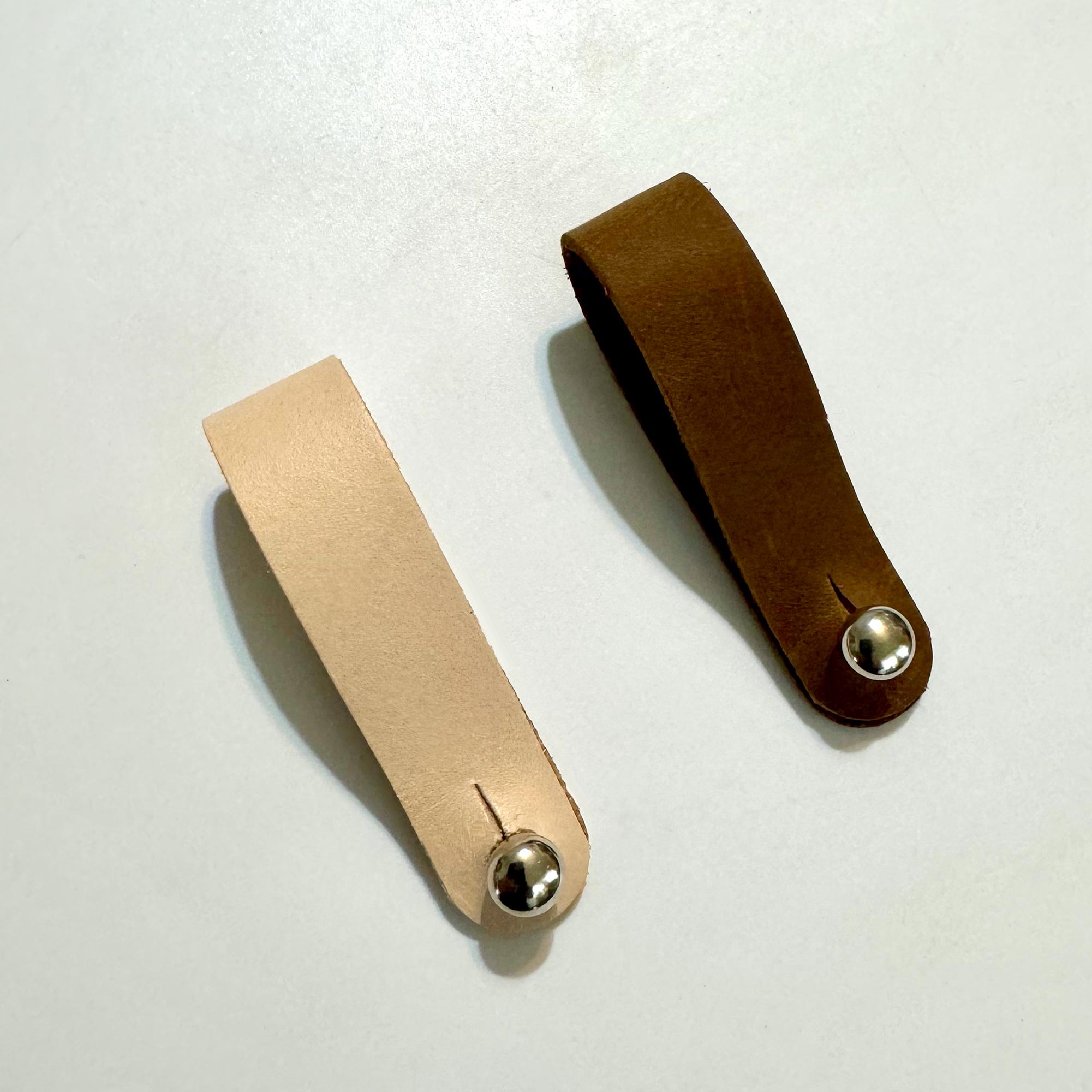 Leather Button Strap Potholder Hangers for Weaving, Crochet or Knitting ...