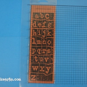 Grungy Letters Reverse Alphabet Unmounted Stamp / Invoke Arts Collage ...