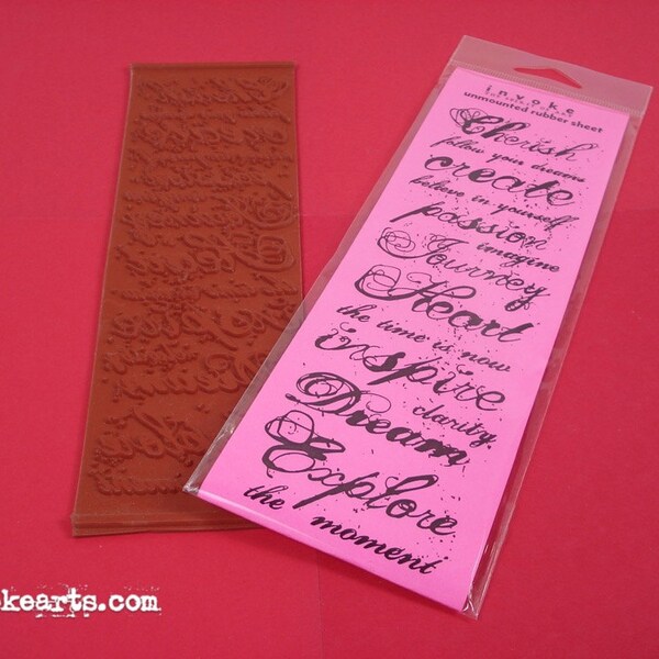 Script Rubber Stamp - Etsy