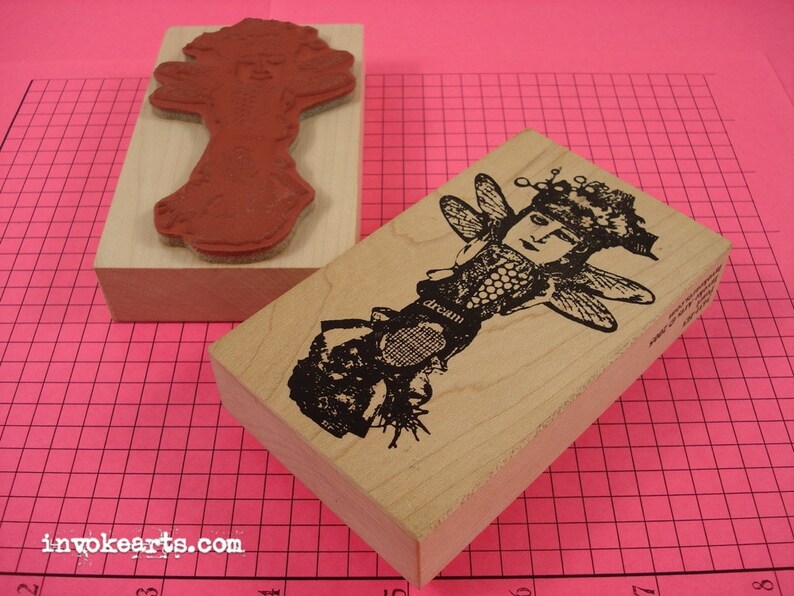 Pearl Stamp / Invoke Arts Collage Rubber Stamps - Etsy
