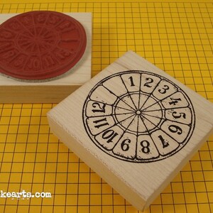 Lottery Wheel Stamp / Invoke Arts Collage Rubber Stamps - Etsy