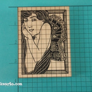 Butterfly Girl ATC Stamp / Invoke Arts Collage Rubber Stamps - Etsy