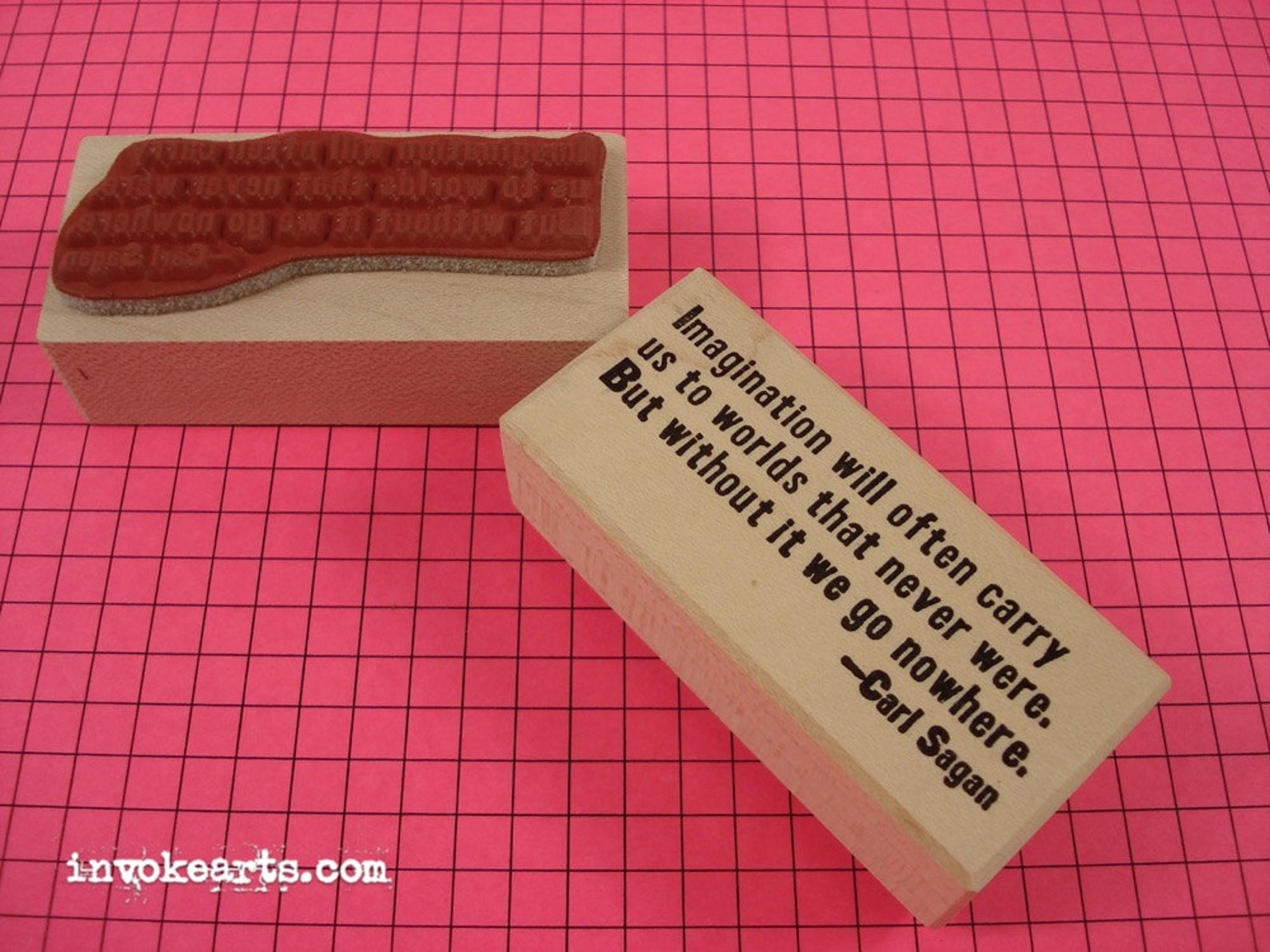 Imagination Quote Stamp/ Invoke Arts Collage Rubber Stamps - Etsy