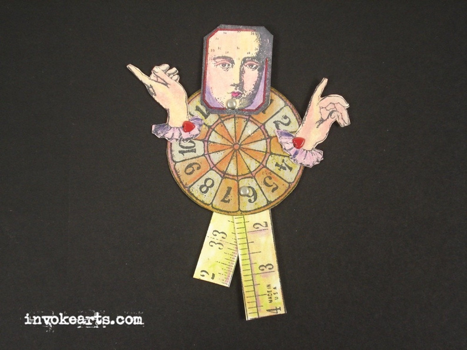 Lottery Wheel Stamp / Invoke Arts Collage Rubber Stamps - Etsy