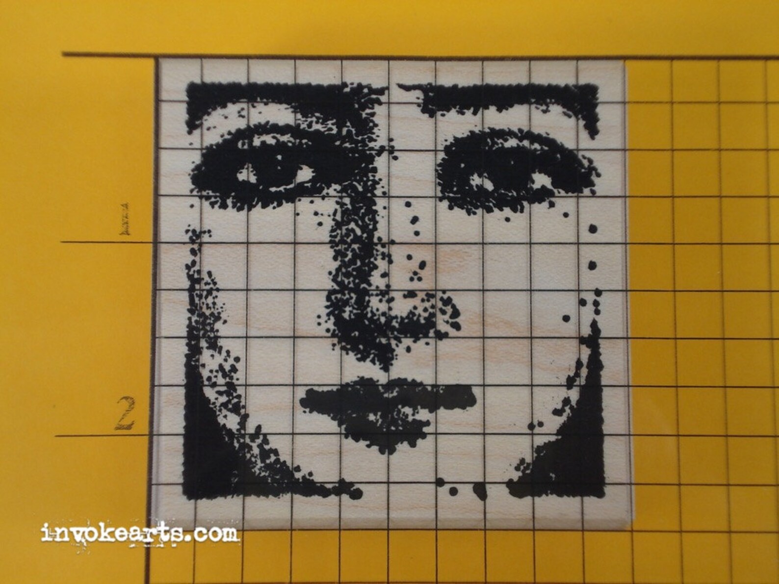 Large Pauline Face Stamp / Invoke Arts Collage Rubber Stamps | Etsy