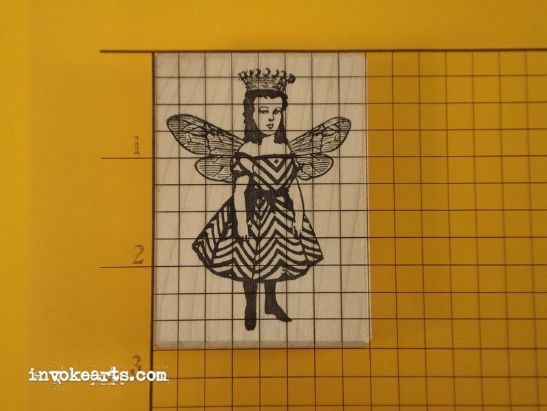 Queen Bea Stamp / Invoke Arts Collage Rubber Stamps - Etsy