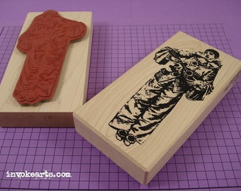 Sabine Stamp / Invoke Arts Collage Rubber Stamps | Etsy