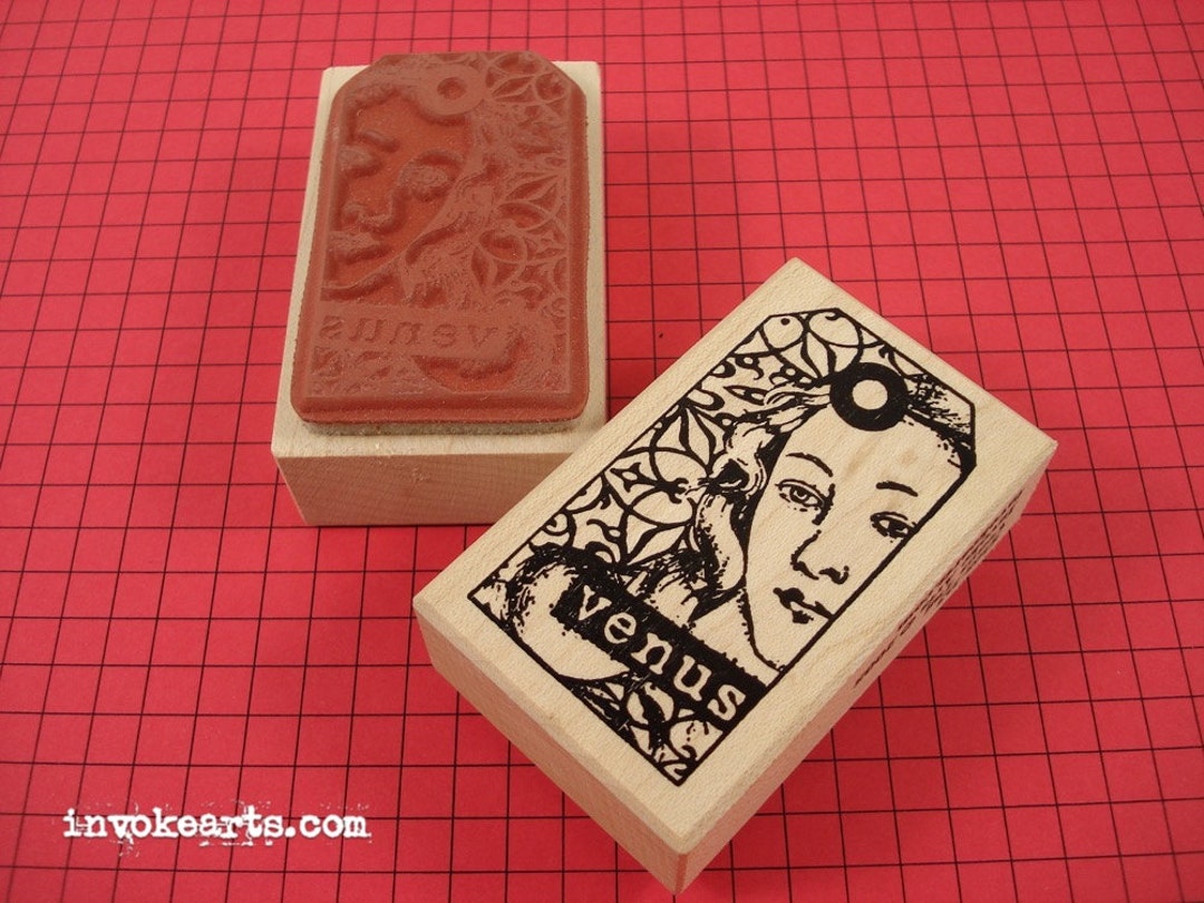 Venus Tag Stamp / Invoke Arts Collage Rubber Stamps - Etsy