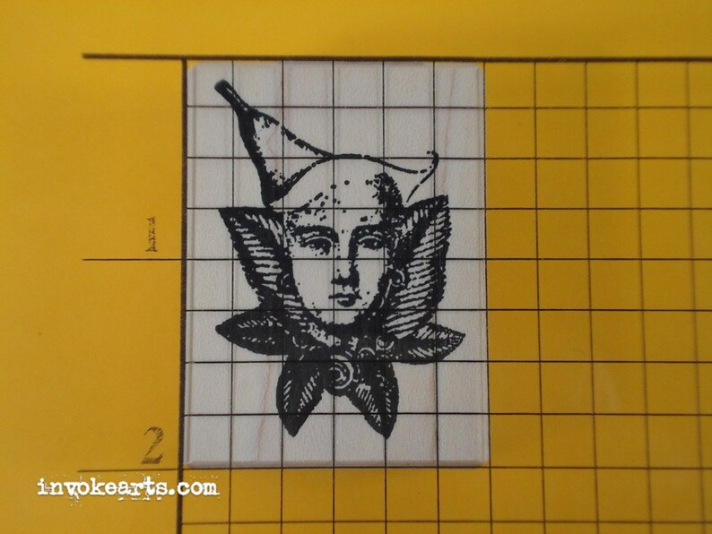 Mini Lily Flower Face Stamp / Invoke Arts Collage Rubber - Etsy