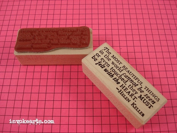 Helen Keller Quote Stamp / Invoke Arts Collage Rubber Stamps - Etsy