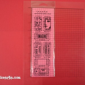 Art Tickets / Invoke Arts Collage Rubber Stamps / Unmounted Stamp Set ...