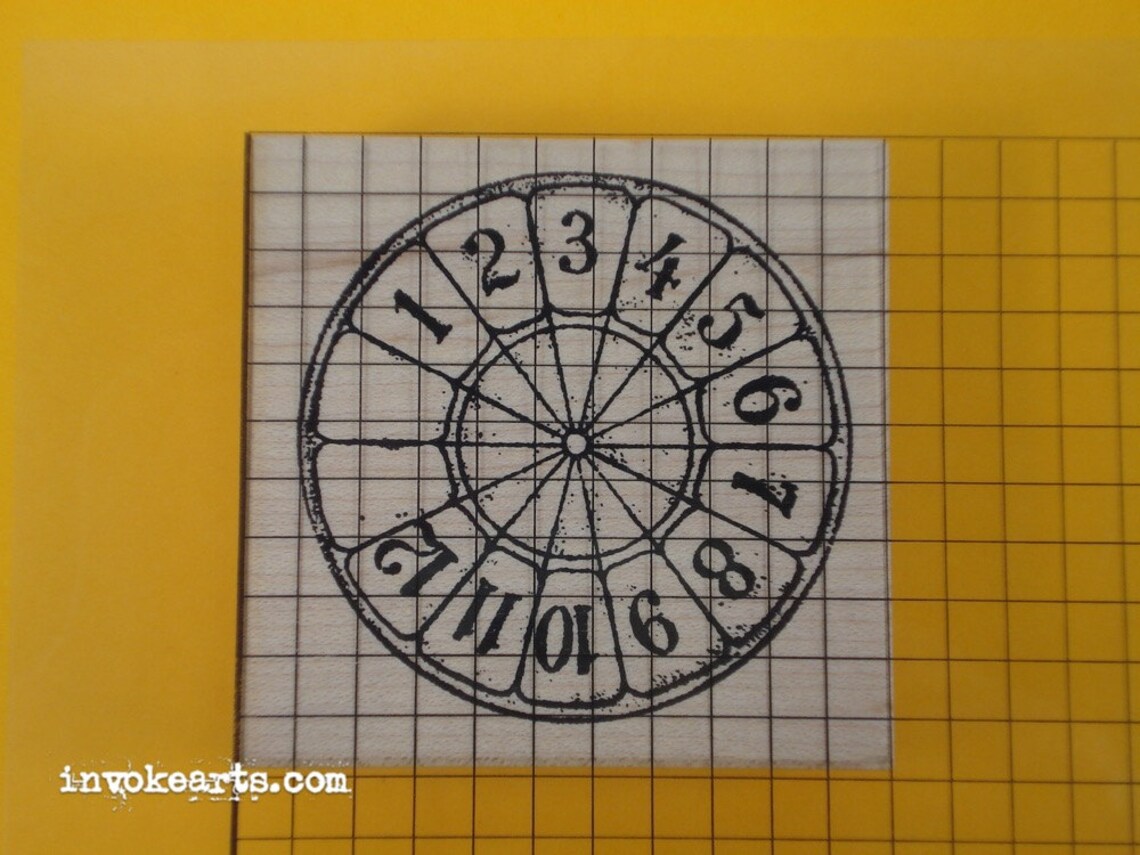 Lottery Wheel Stamp / Invoke Arts Collage Rubber Stamps | Etsy