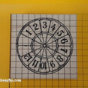 Lottery Wheel Stamp / Invoke Arts Collage Rubber Stamps - Etsy