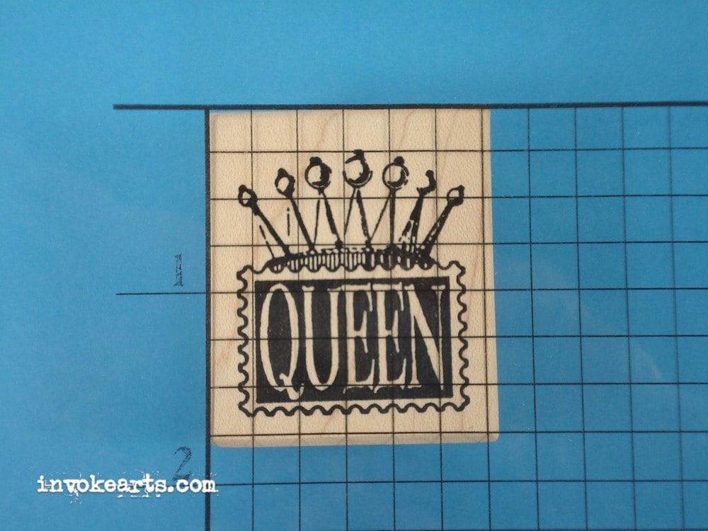 Queen Post Stamp / Postoid / Invoke Arts Collage Rubber Stamps - Etsy