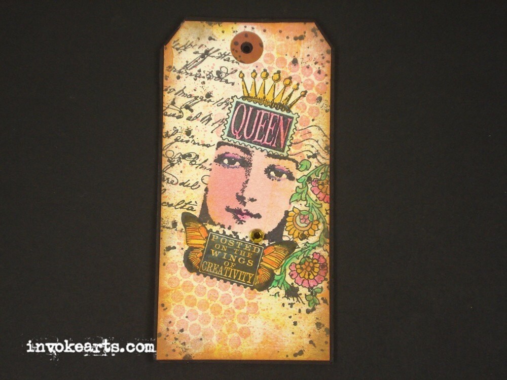 Queen Post Stamp / Postoid / Invoke Arts Collage Rubber Stamps - Etsy