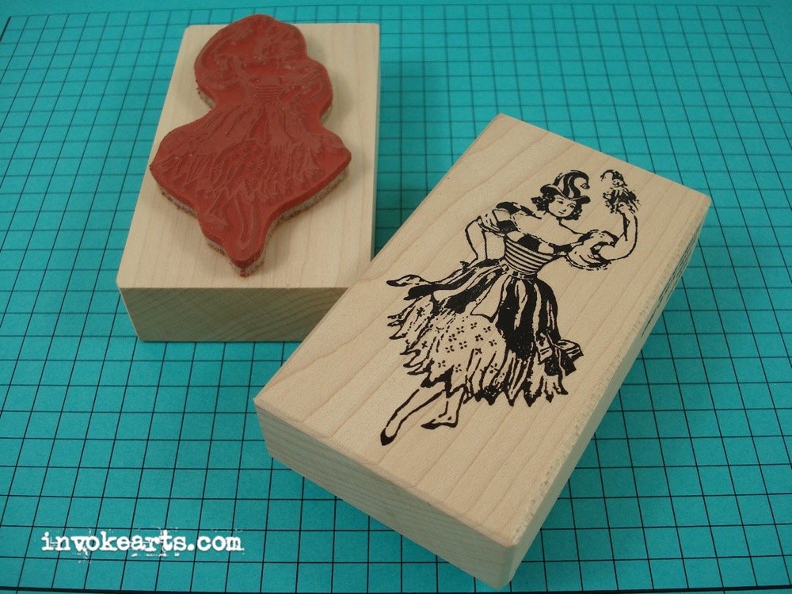 Tasha Stamp / Invoke Arts Collage Rubber Stamps - Etsy