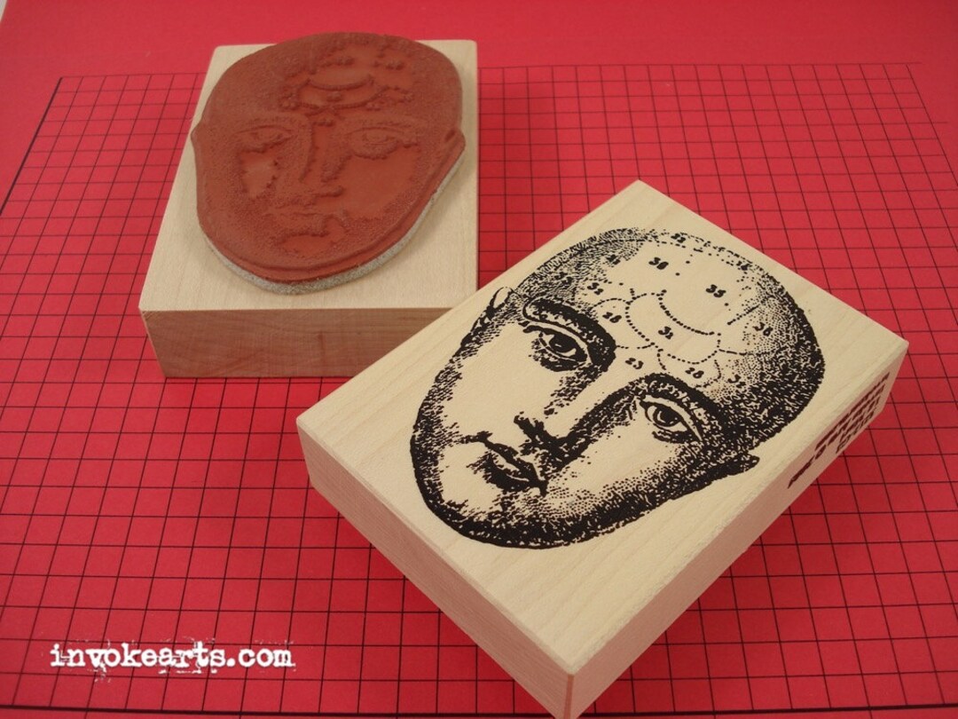 Large Meri Stamp / Invoke Arts Collage Rubber Stamps - Etsy Nederland