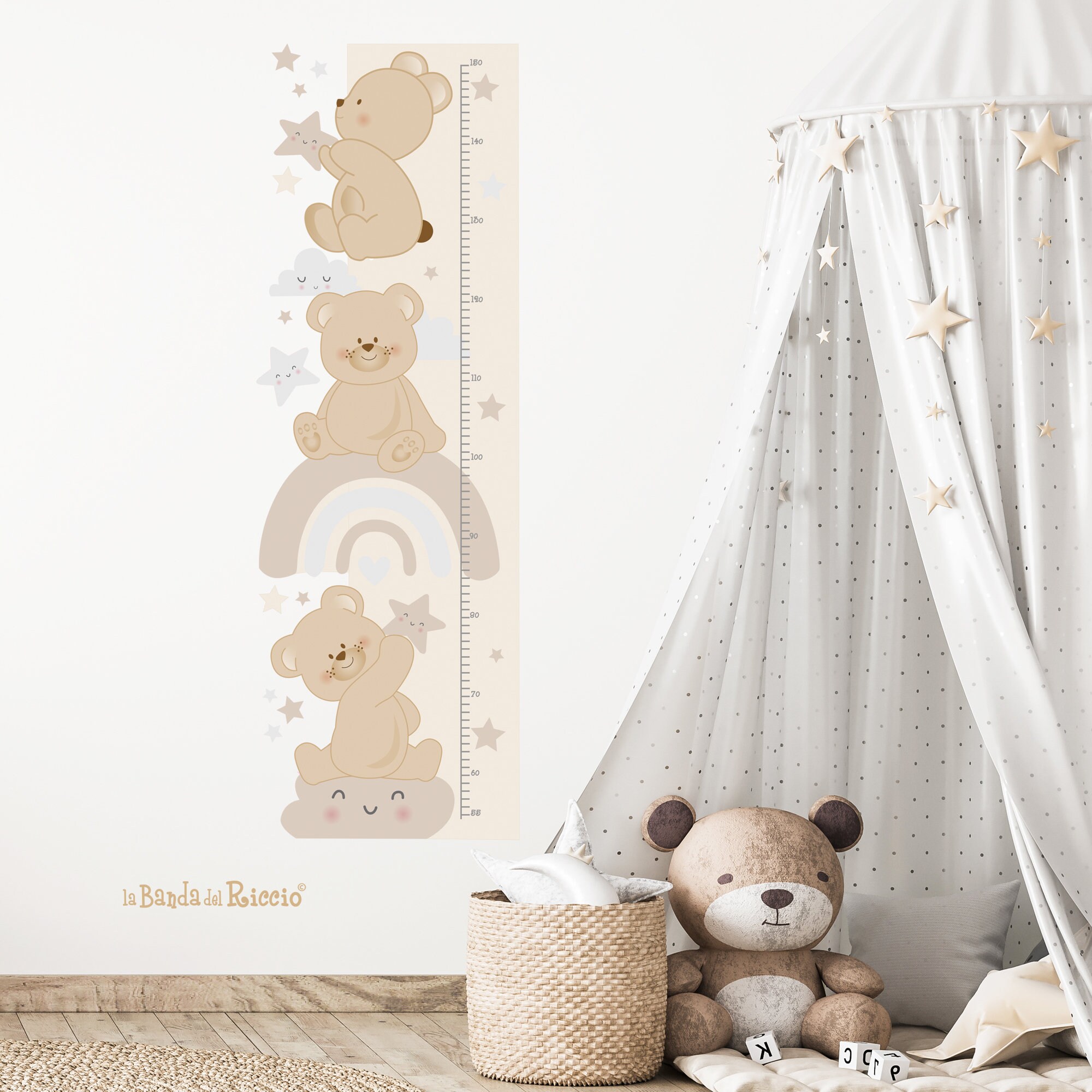 Kids Growth Chart, Wall Decals, Baby Nursery Room Decor, Height Meter ...