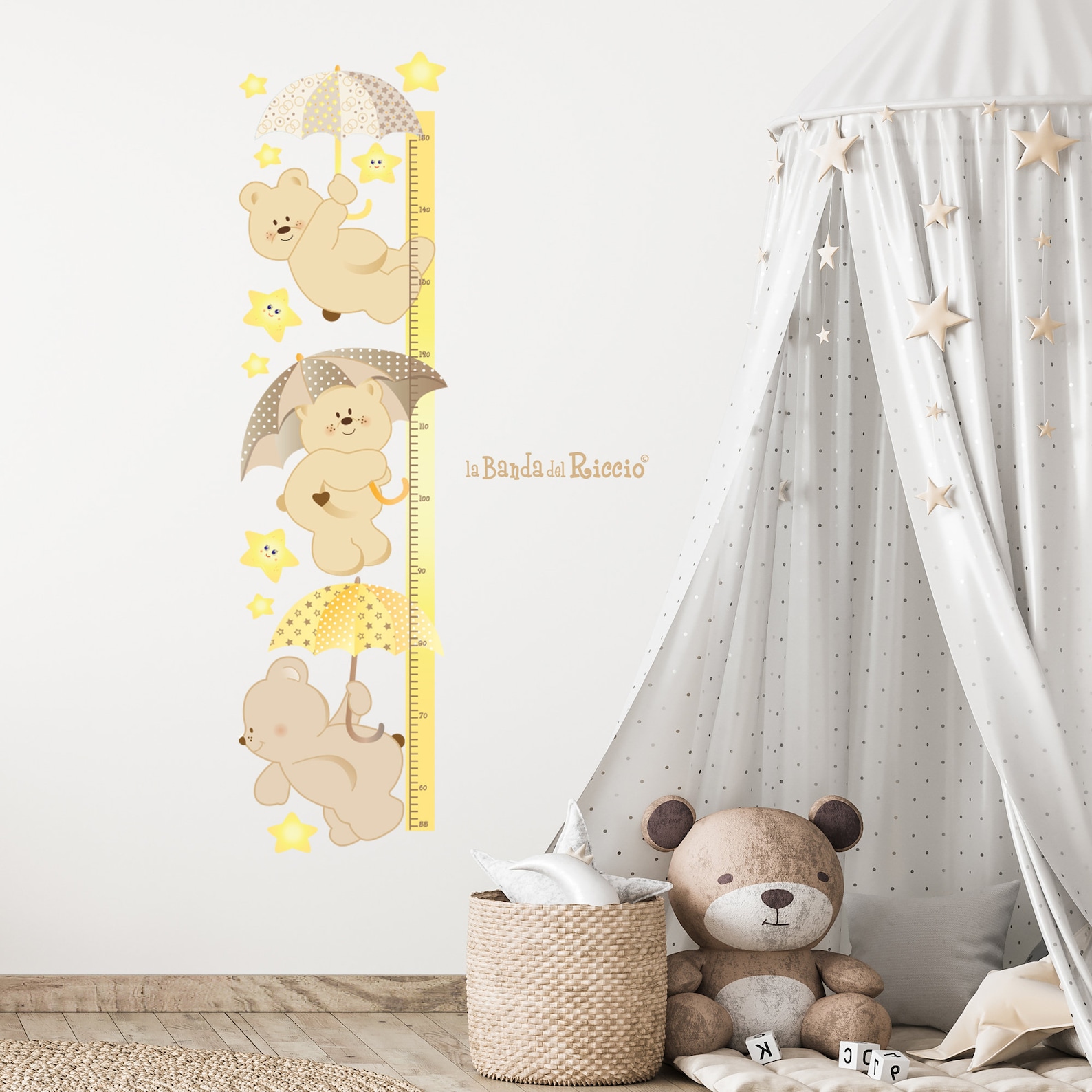 Kids Fabric Growth Chart, Fabric Wall Decals, Baby Nursery Room Decor ...