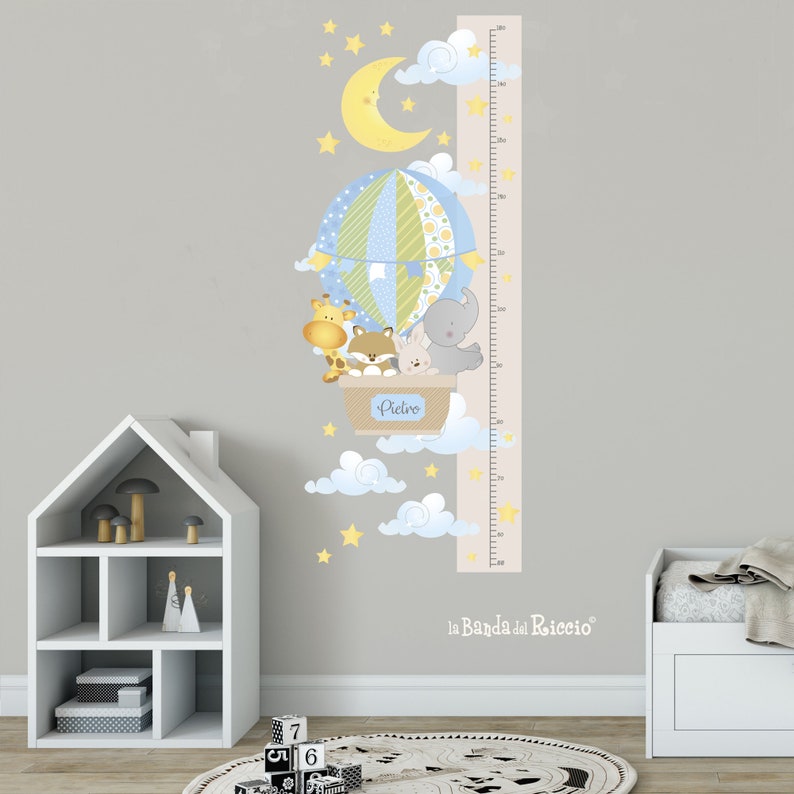 Kids Growth Chart, Wall Decals, Baby Nursery Room Decor, Height Chart ...