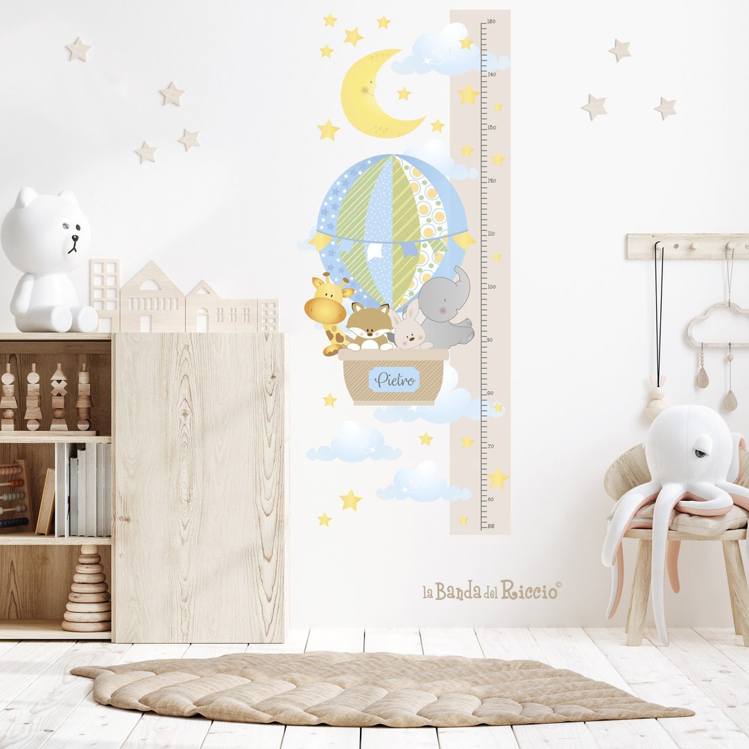 Kids Growth Chart, Wall Decals, Baby Nursery Room Decor, Height Chart ...
